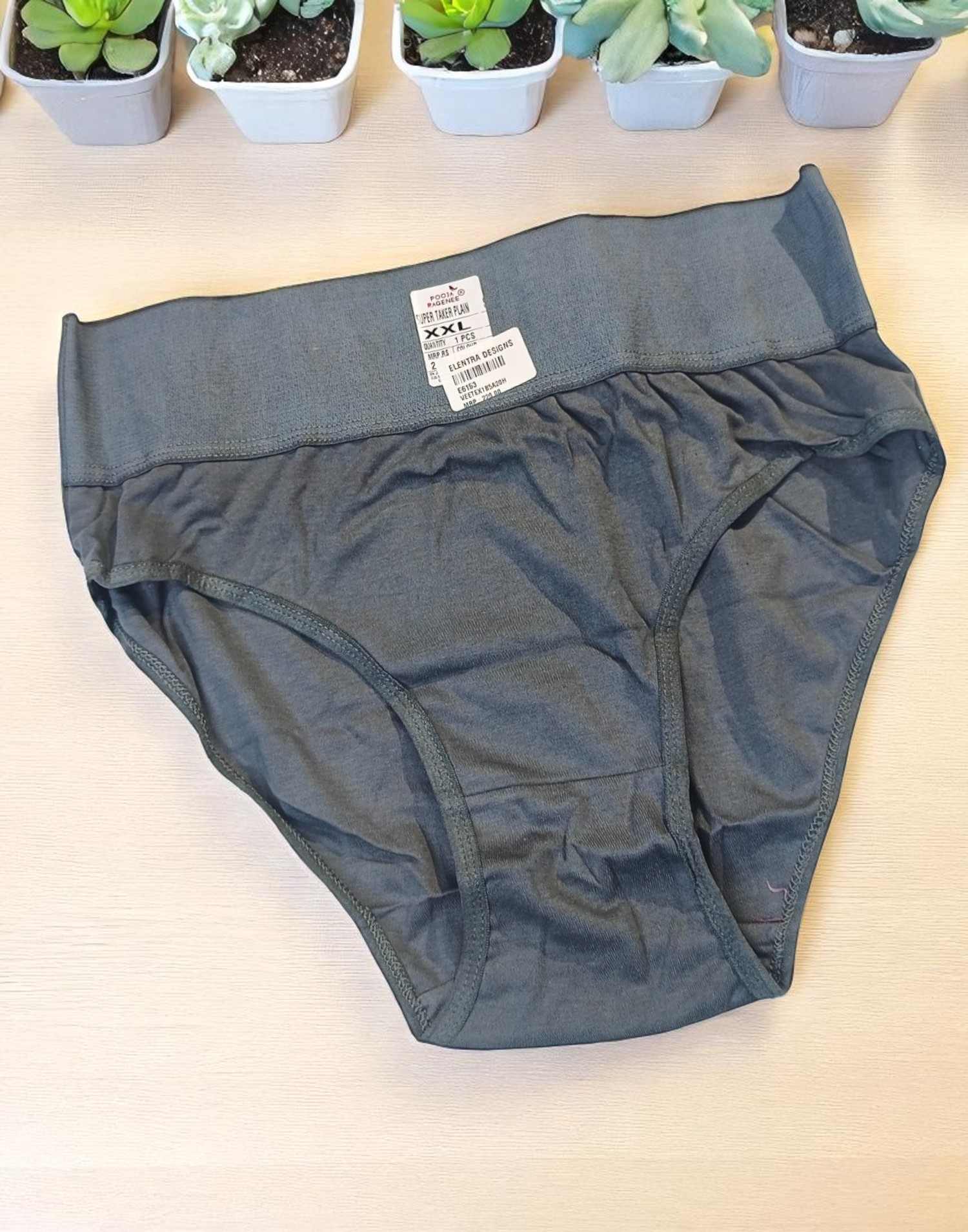 140625PS (E6151/52/53/54) POOJA RAGINI TUMMY TAKER PANTIES - Gray ...