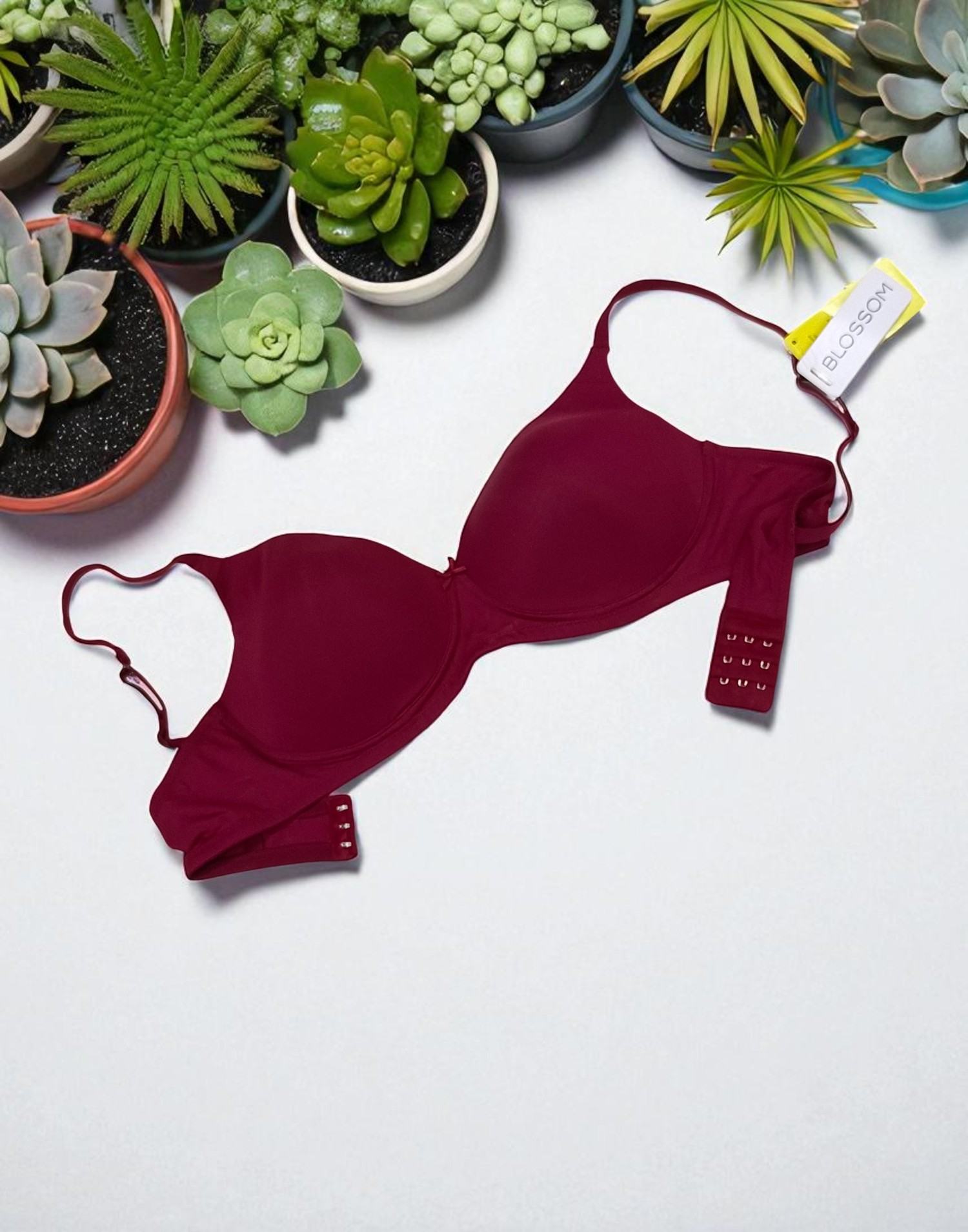 070725BR (E3005) BLOSSOM FEATHERLITE BRA - Maroon – ELENTRA DESIGNS BY ...
